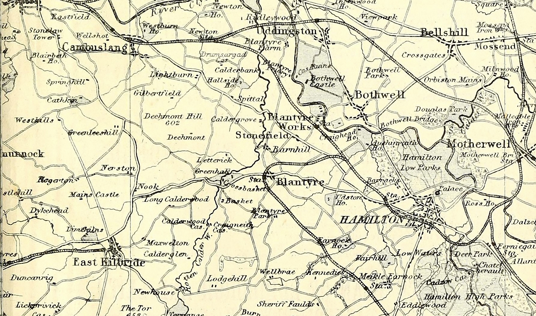 up to 1900 maps - Blantyre Project - Official History, Lanarkshire