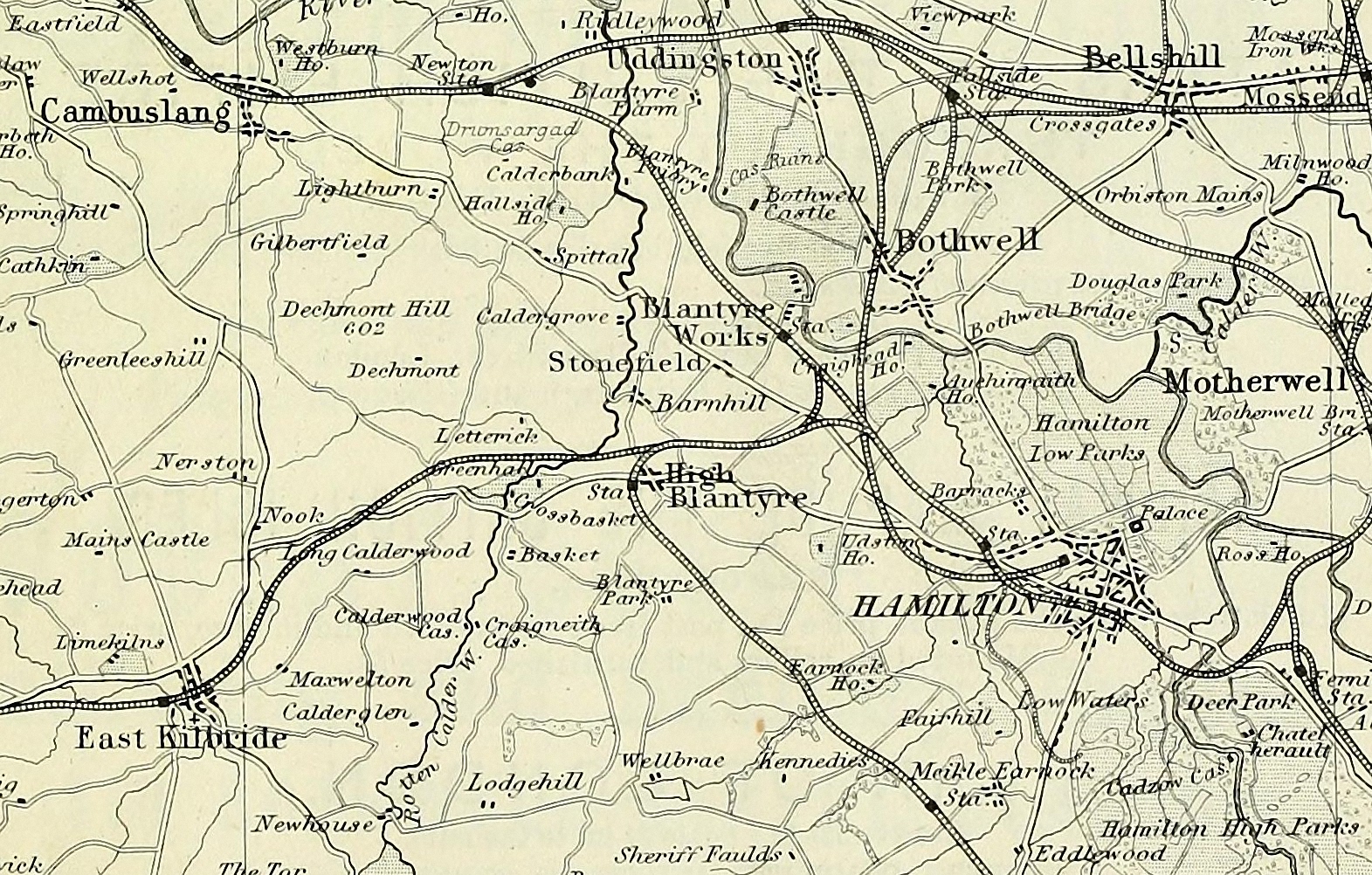 up to 1900 maps - Blantyre Project - Official History, Lanarkshire